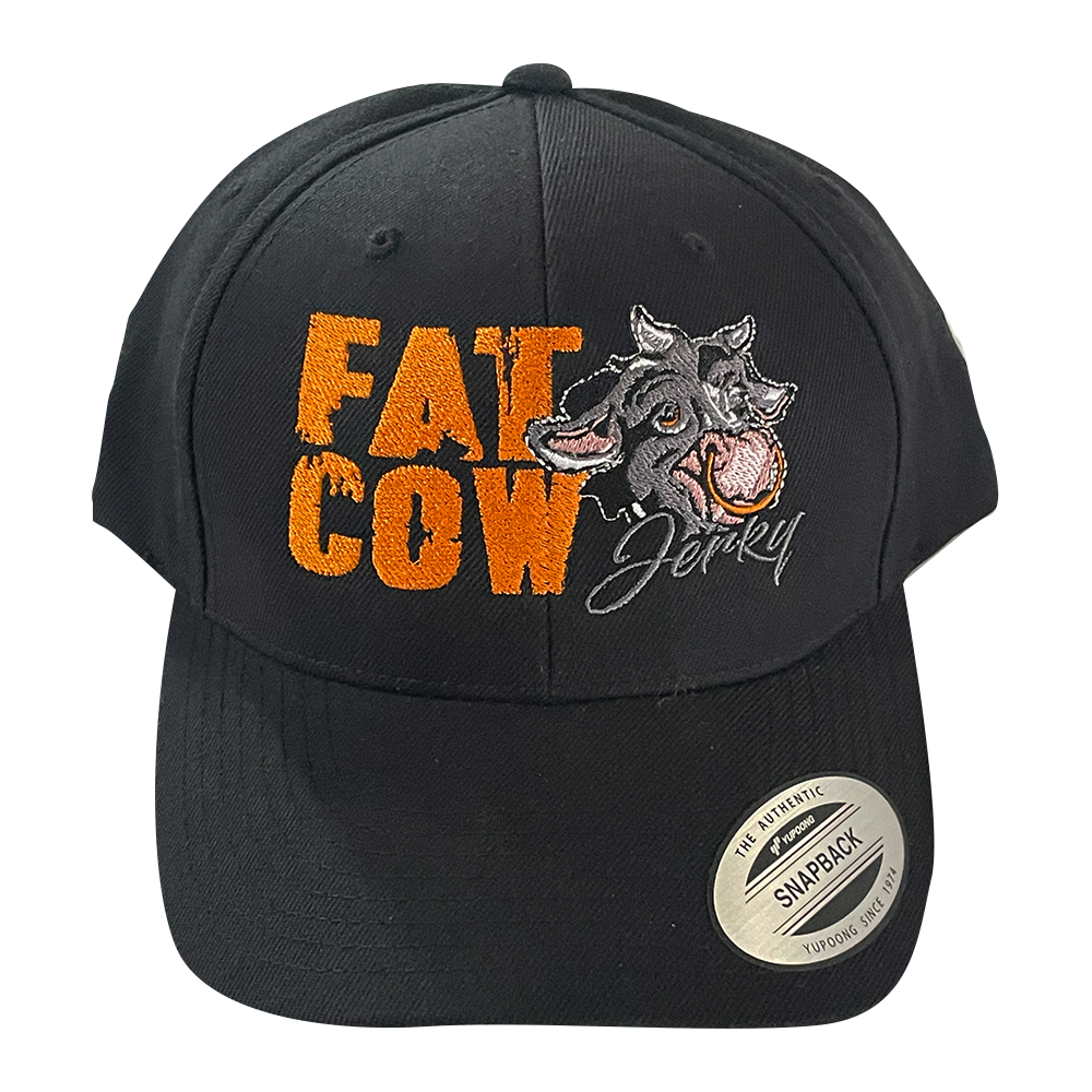 Shop Jerky Snap Back Cap | Fat Cow Jerky: Udderly Perfect Jerky